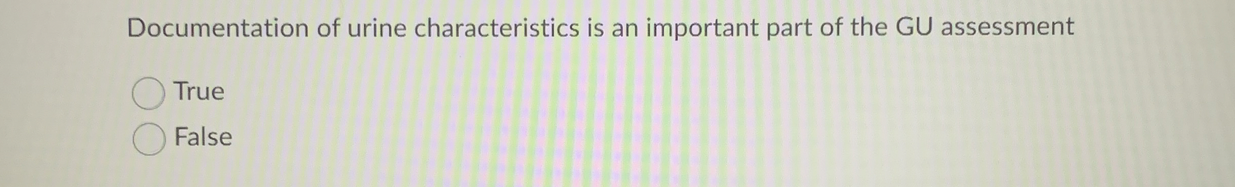 Solved Documentation of urine characteristics is an | Chegg.com