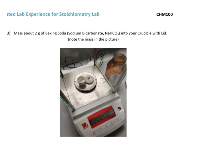 Simulated Lab Experience for Stoichiometry Lab CHM100 | Chegg.com