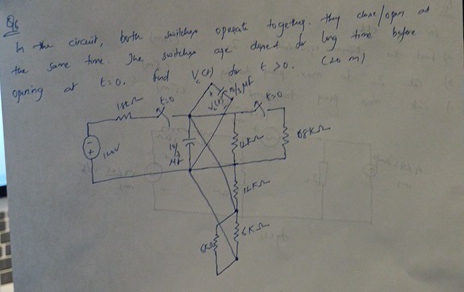 Solved Q6Is the circuir, both swither operat togethy thy | Chegg.com