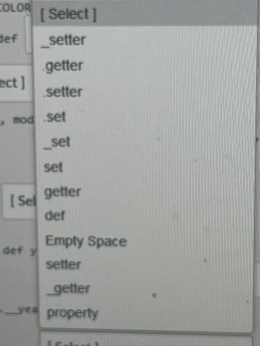 Solved Consider a Python class defined as follows, where | Chegg.com