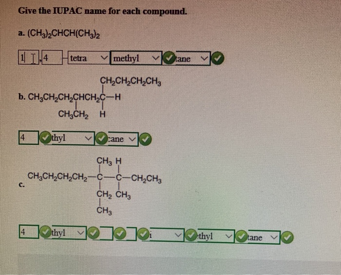 Solved Give the IUPAC name for each compound. a. | Chegg.com