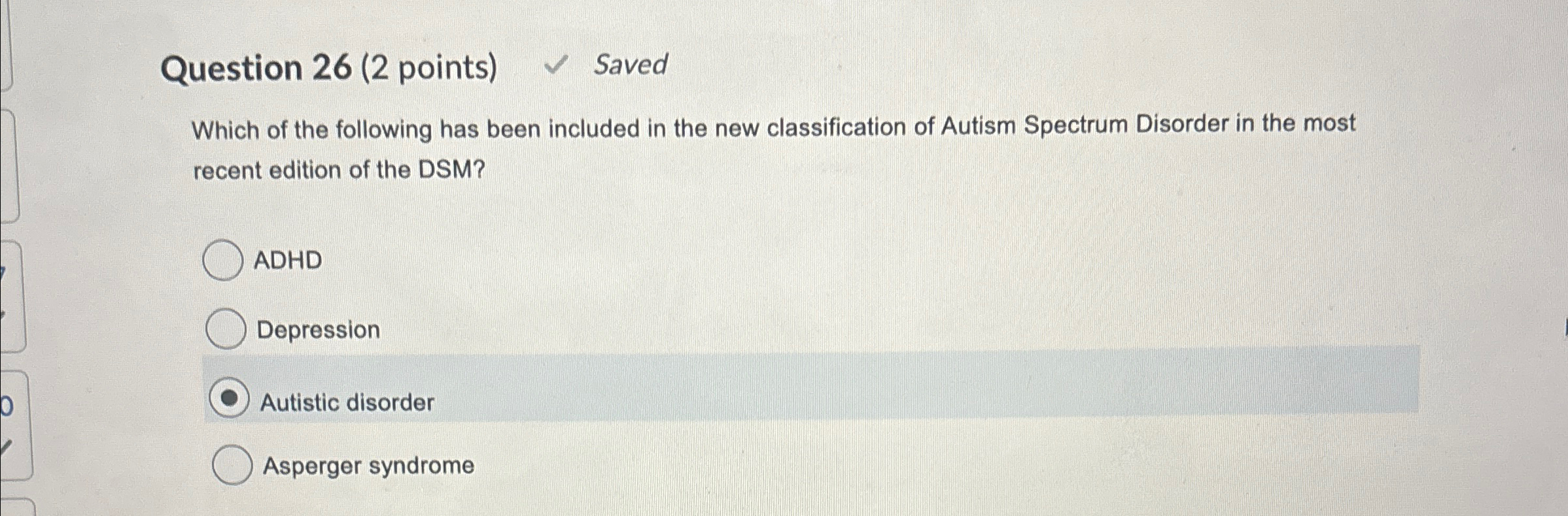 Solved Question 26 (2 ﻿points) ﻿SavedWhich of the following | Chegg.com