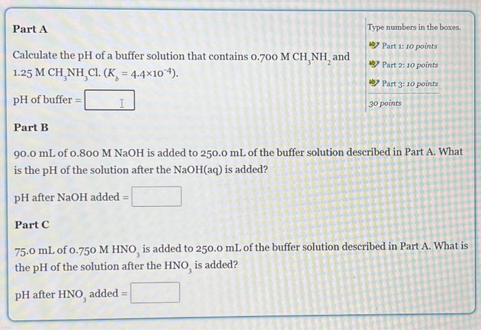 Solved Calculate the pH of a buffer solution that contains | Chegg.com