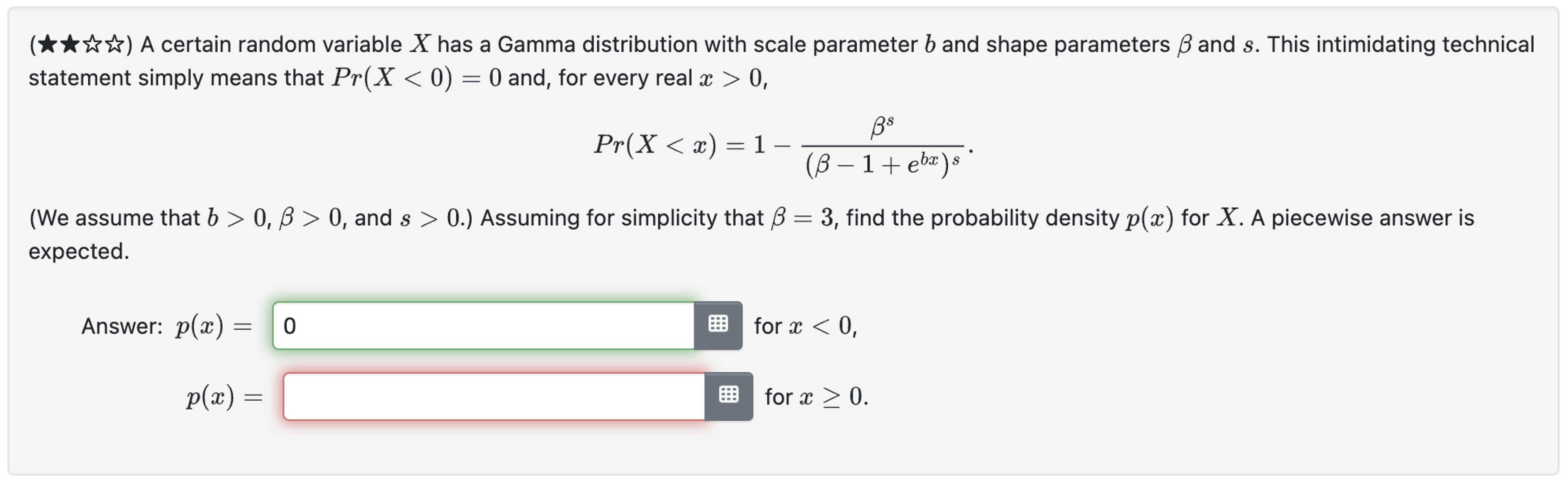 Solved ( ******ℏ~~ A certain random variable x ﻿has a Gamma | Chegg.com