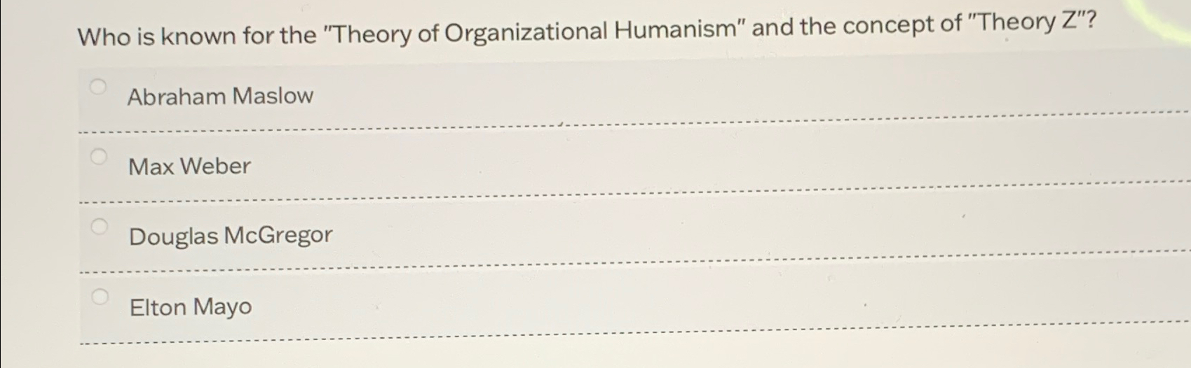 Solved Who is known for the "Theory of Organizational | Chegg.com