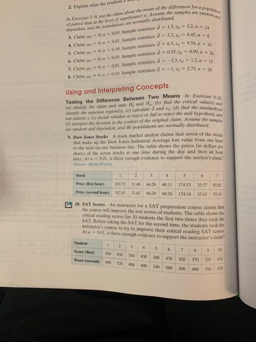 Solved 2. Explain what the symbol dependent, and the | Chegg.com