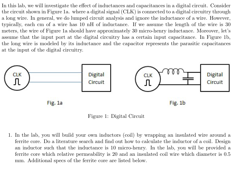 Solved Table 1: Ferrite core specsFigure 2: Ferrite coreIn | Chegg.com