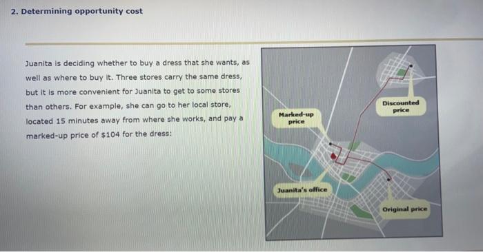 Solved 2. Determining opportunity cost Juanita is deciding | Chegg.com