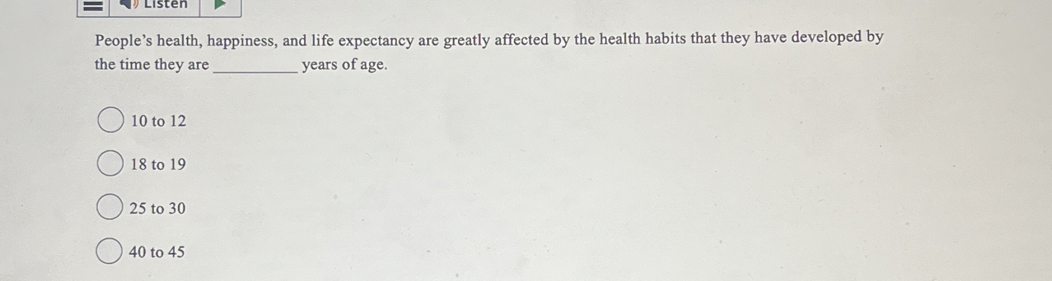 Solved People's health, happiness, and life expectancy are | Chegg.com