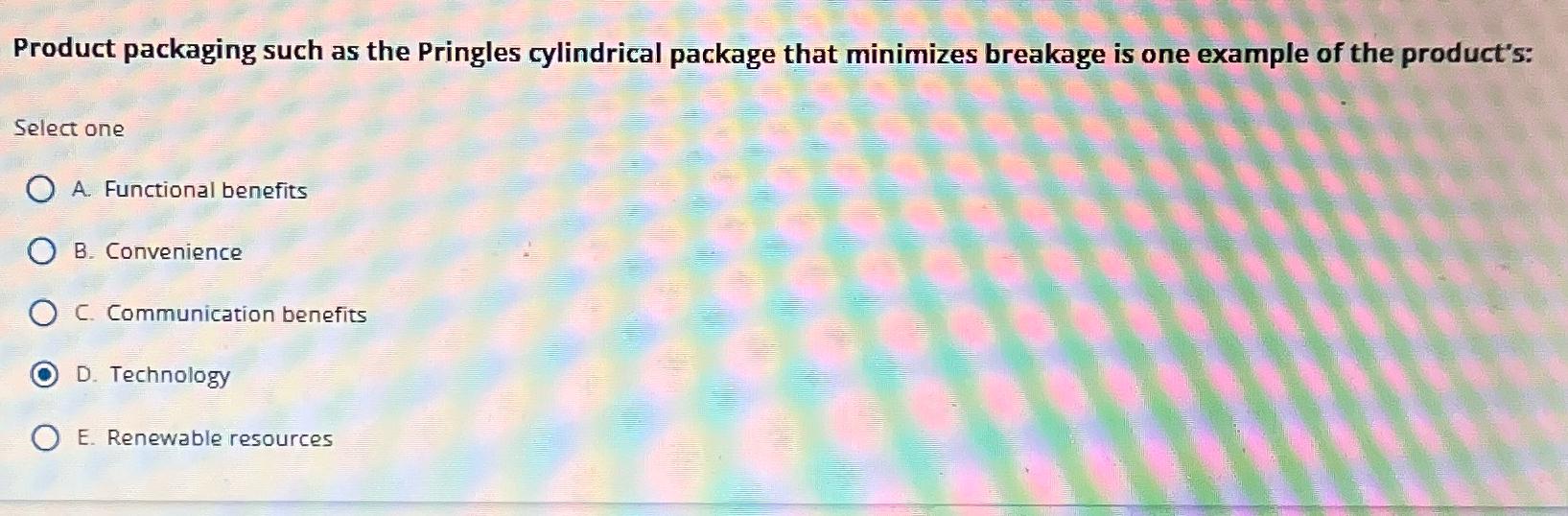 Solved Product packaging such as the Pringles cylindrical | Chegg.com