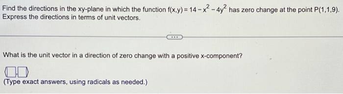 Solved Find the directions in the xy-plane in which the | Chegg.com