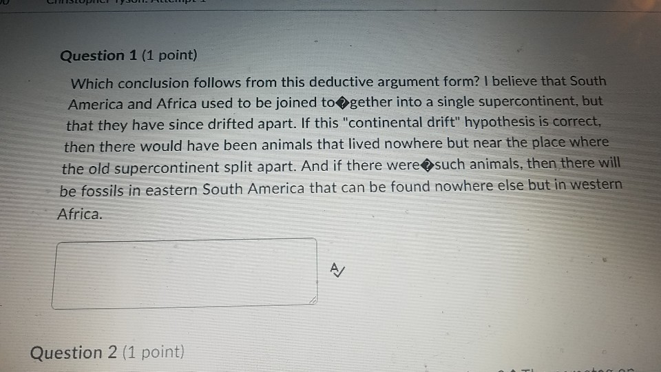 Solved Question 1 (1 point) Which conclusion follows from | Chegg.com