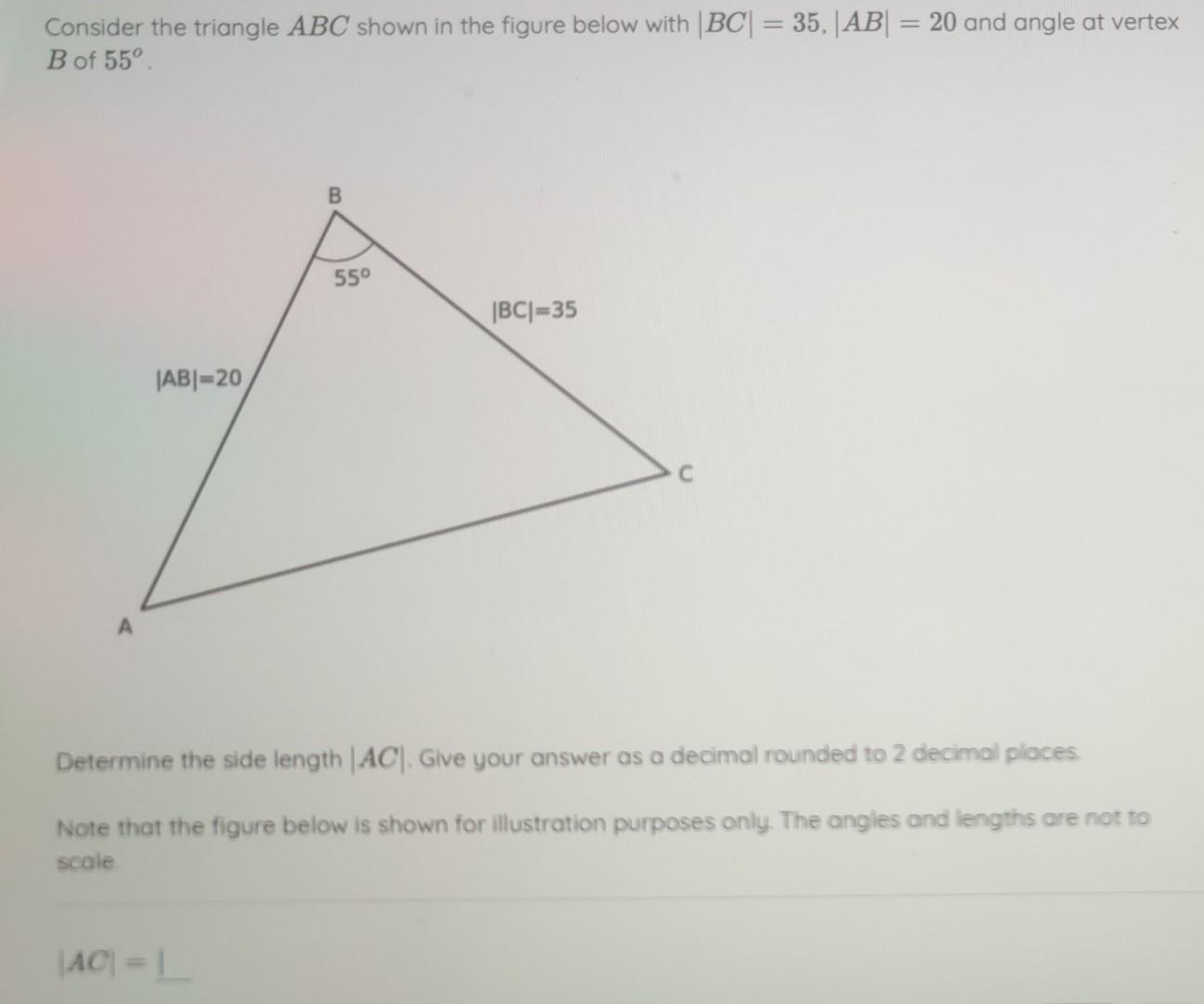 Solved Consider the triangle ABC shown in the figure below | Chegg.com