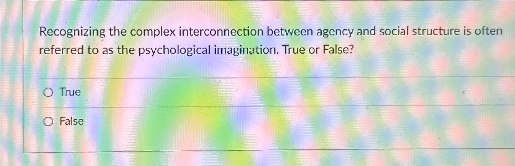 Solved Recognizing the complex interconnection between | Chegg.com