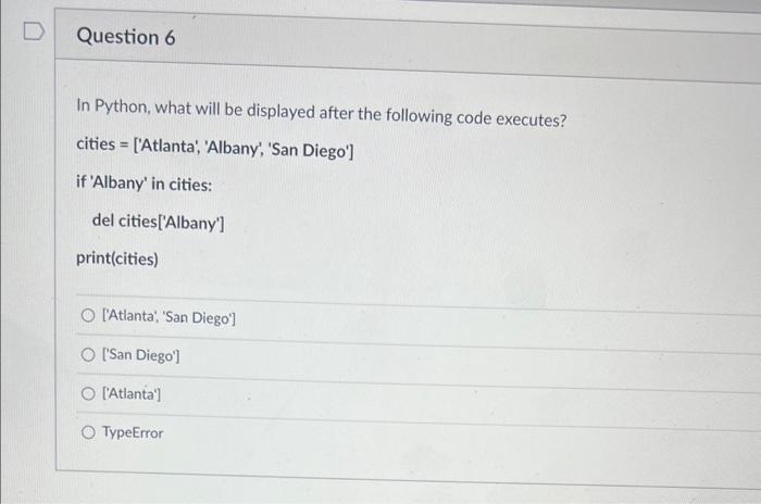 Solved What will be the value of the variable list2 after | Chegg.com