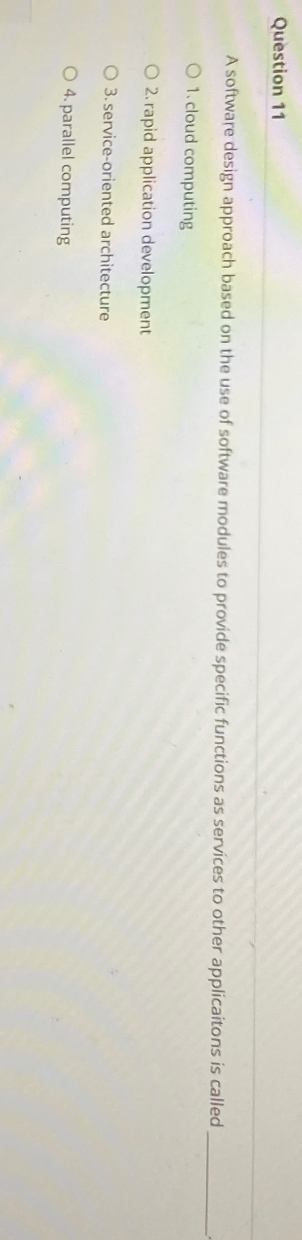 Solved Question 11a Software Design Approach Based On The