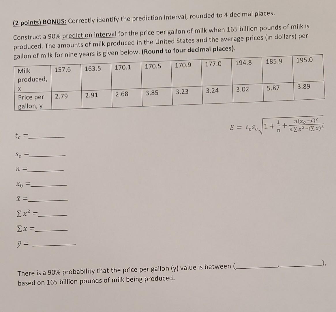 Solved (2 points) BONUS: Correctly identify the prediction | Chegg.com