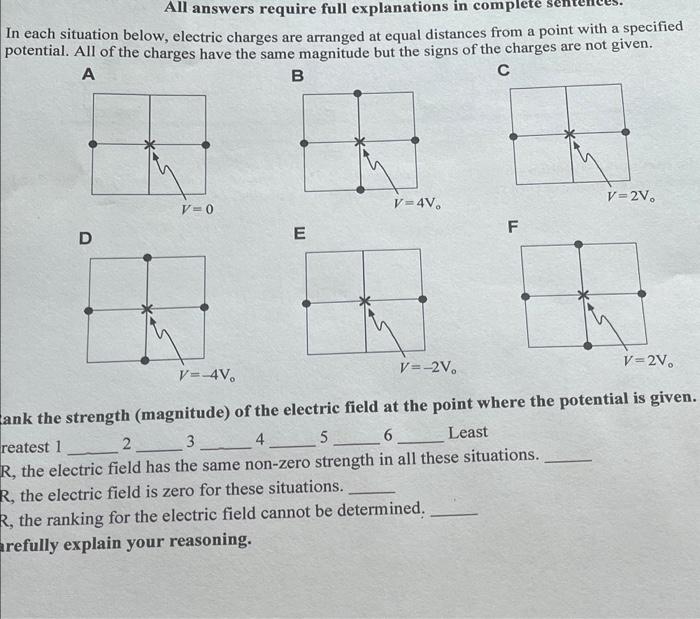 Solved Please explain why the answer the specific ranking. | Chegg.com