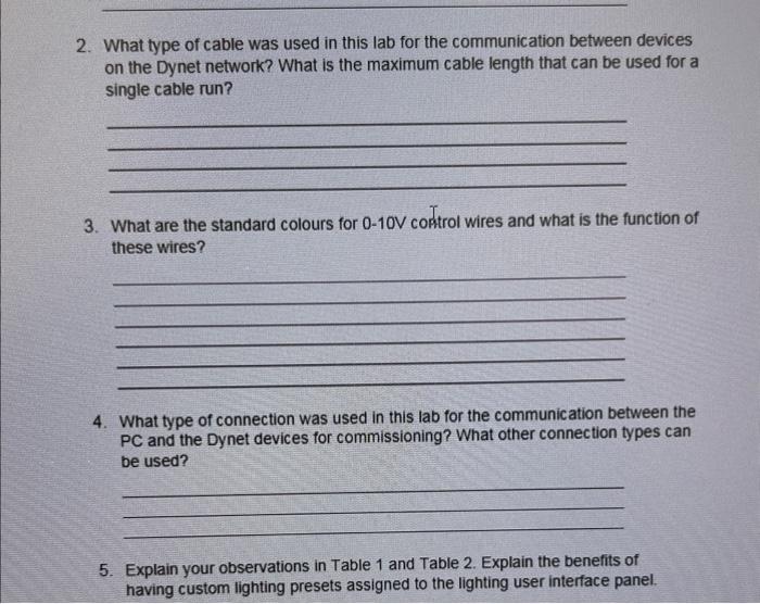 Solved What type of cable was used in this lab for the | Chegg.com