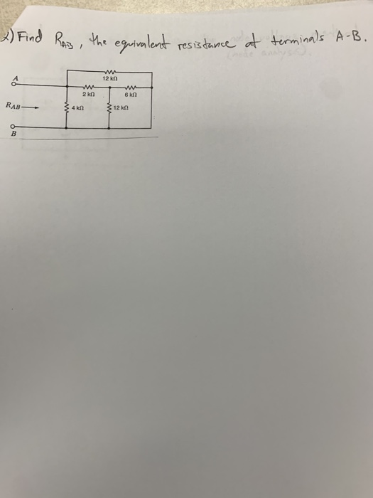 Solved 2) Find Rais, the equivalent resistance at terminals | Chegg.com