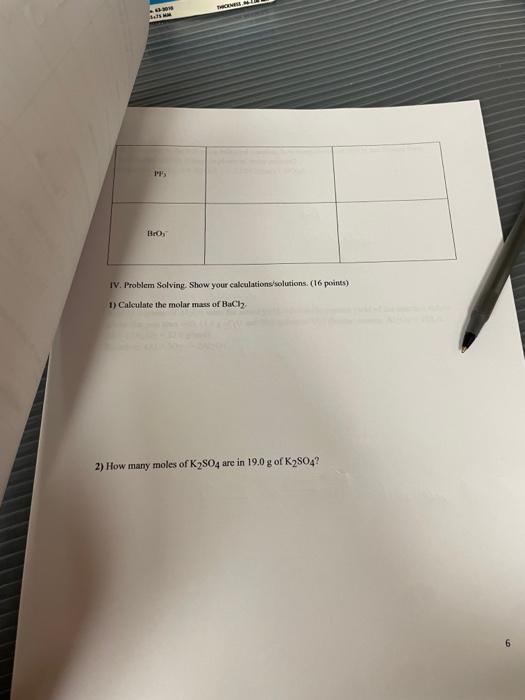 Solved IV. Problem Solving. Show your | Chegg.com