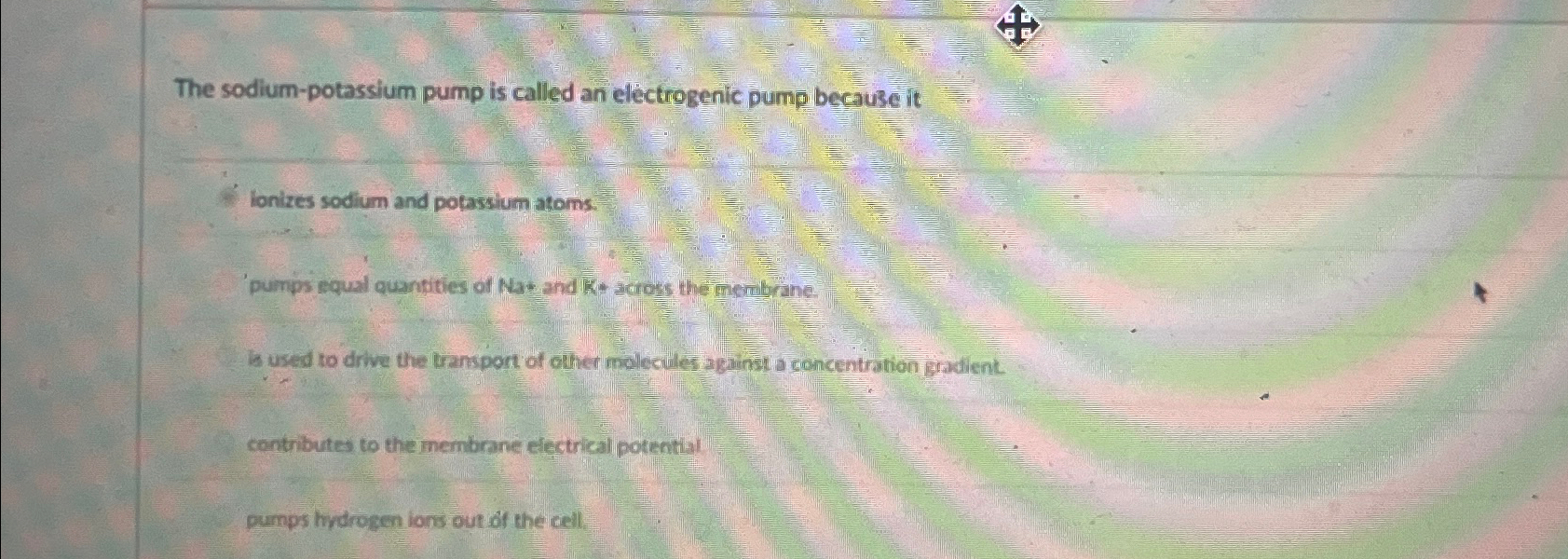 Solved The sodium-potassium pump is called an electrogenic | Chegg.com