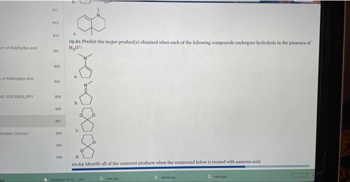 Solved 19.61 Predict the major product(s) obtained when each | Chegg.com