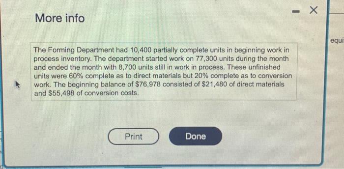 Solved We need to begin the five-step process costing | Chegg.com