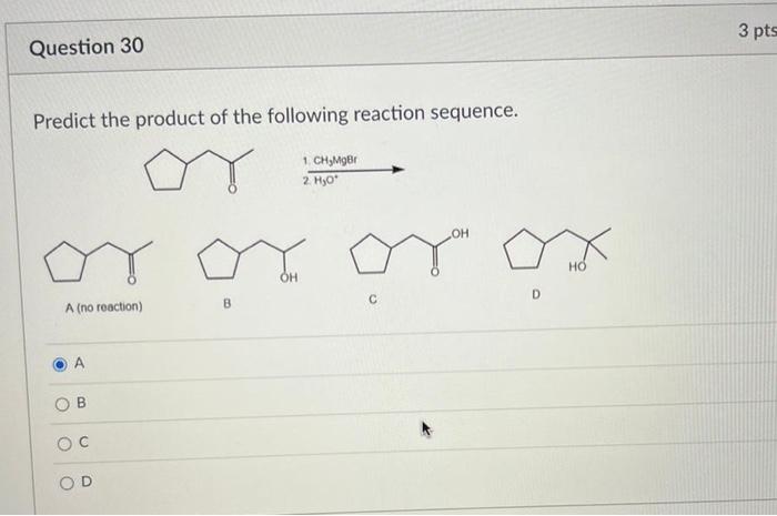 Solved Predict the product of the following reaction | Chegg.com