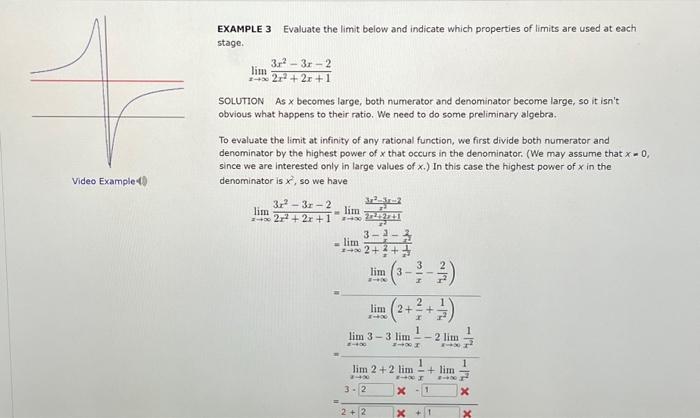 Solved EXAMPLE 3 Evaluate the limit below and indicate which | Chegg.com