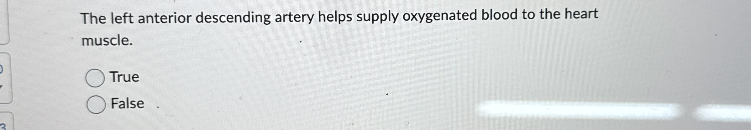 Solved The left anterior descending artery helps supply | Chegg.com