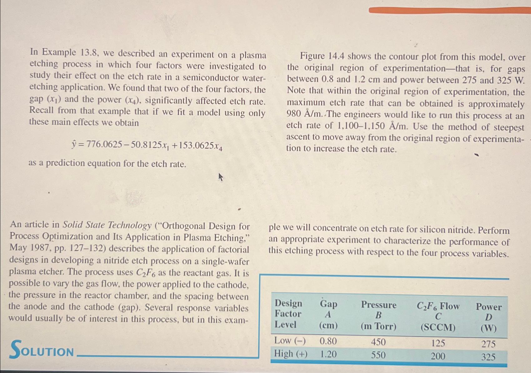 Solved In Example 13.8, ﻿we described an experiment on a | Chegg.com