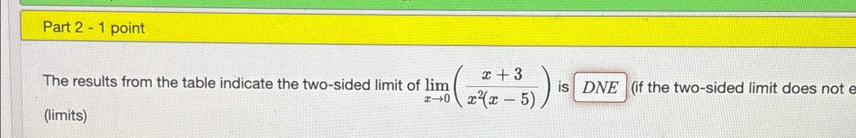 Solved Part 2 - 1 ﻿pointThe results from the table indicate | Chegg.com