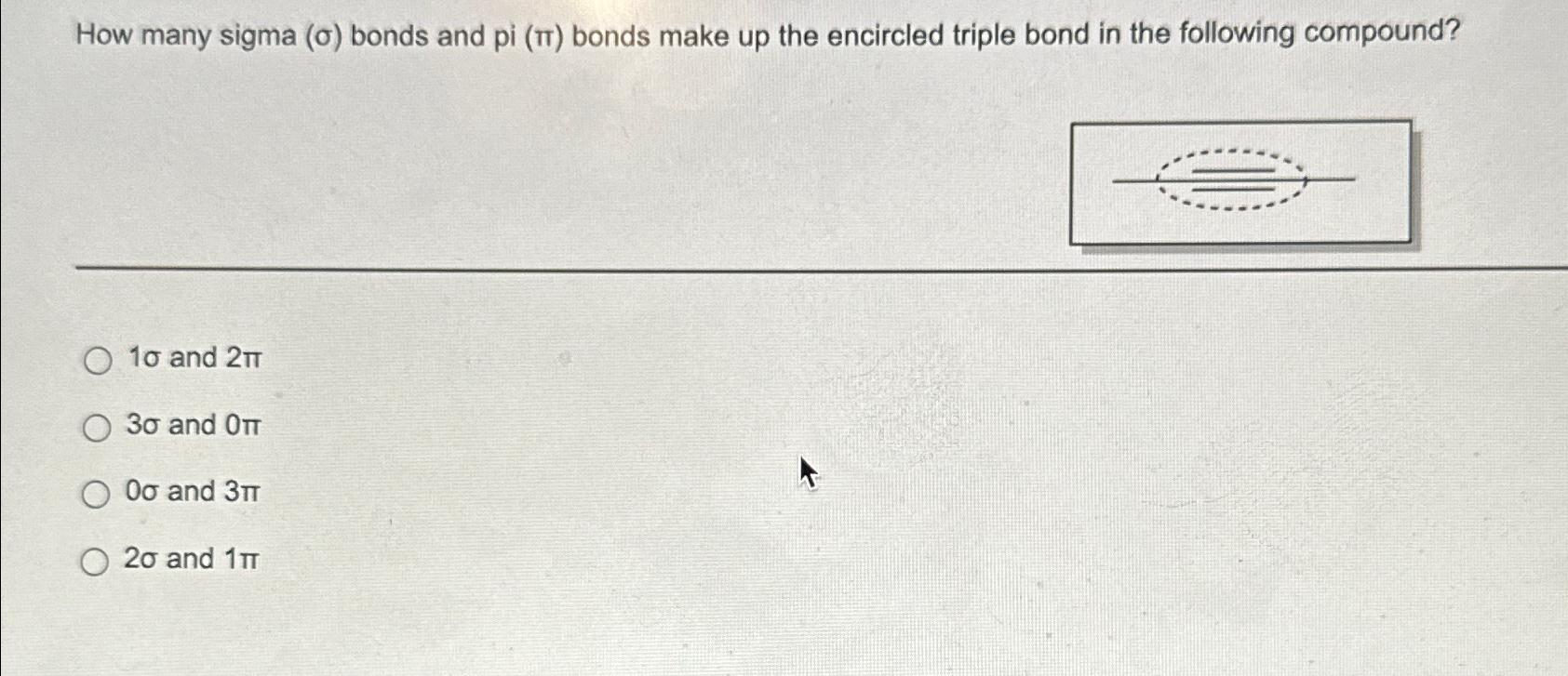 How many sigma (\\\\sigma ) bonds and pi (\\\\pi ) | Chegg.com