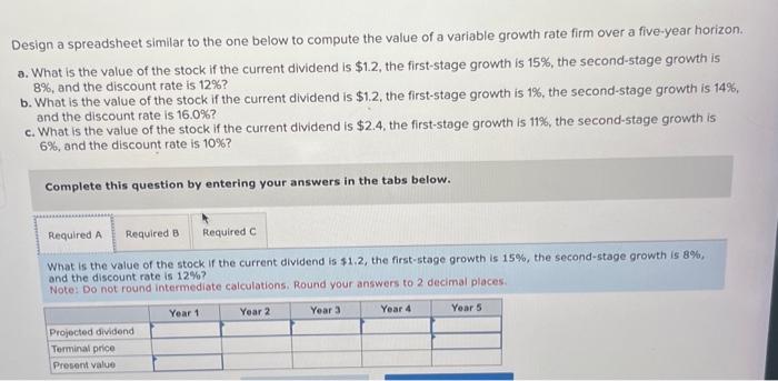 Solved Design a spreadsheet similar to the one below to | Chegg.com