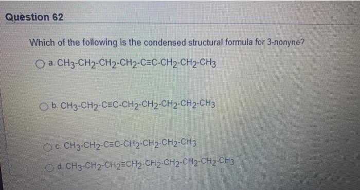 Solved Question 57 Which of the following is the correct | Chegg.com