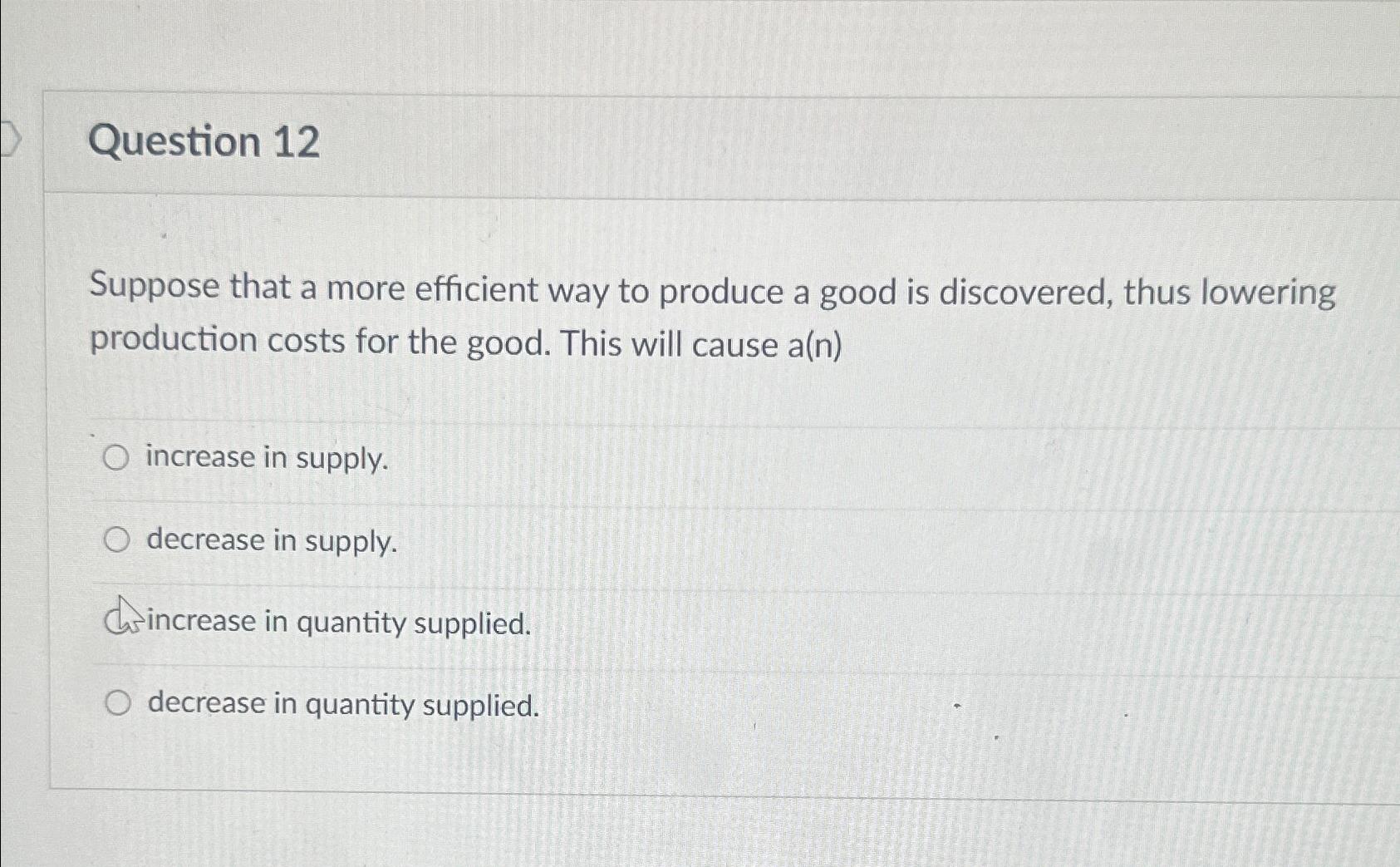 Solved Question 12Suppose that a more efficient way to | Chegg.com
