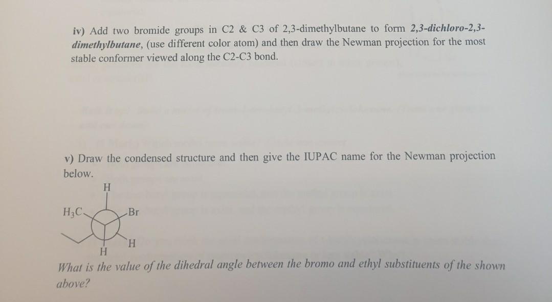Solved C) (10 Marks) i) Build a model of pentane and draw | Chegg.com