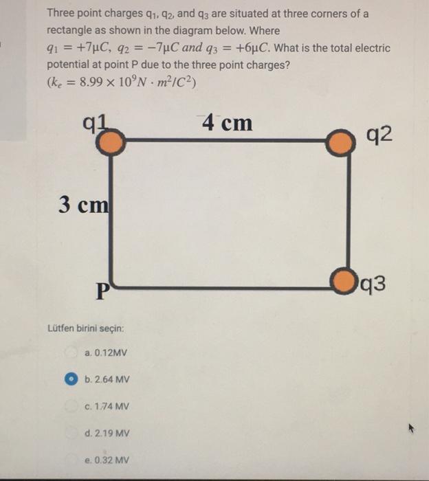 Solved Three point charges q1,q2, and q3 are situated at | Chegg.com