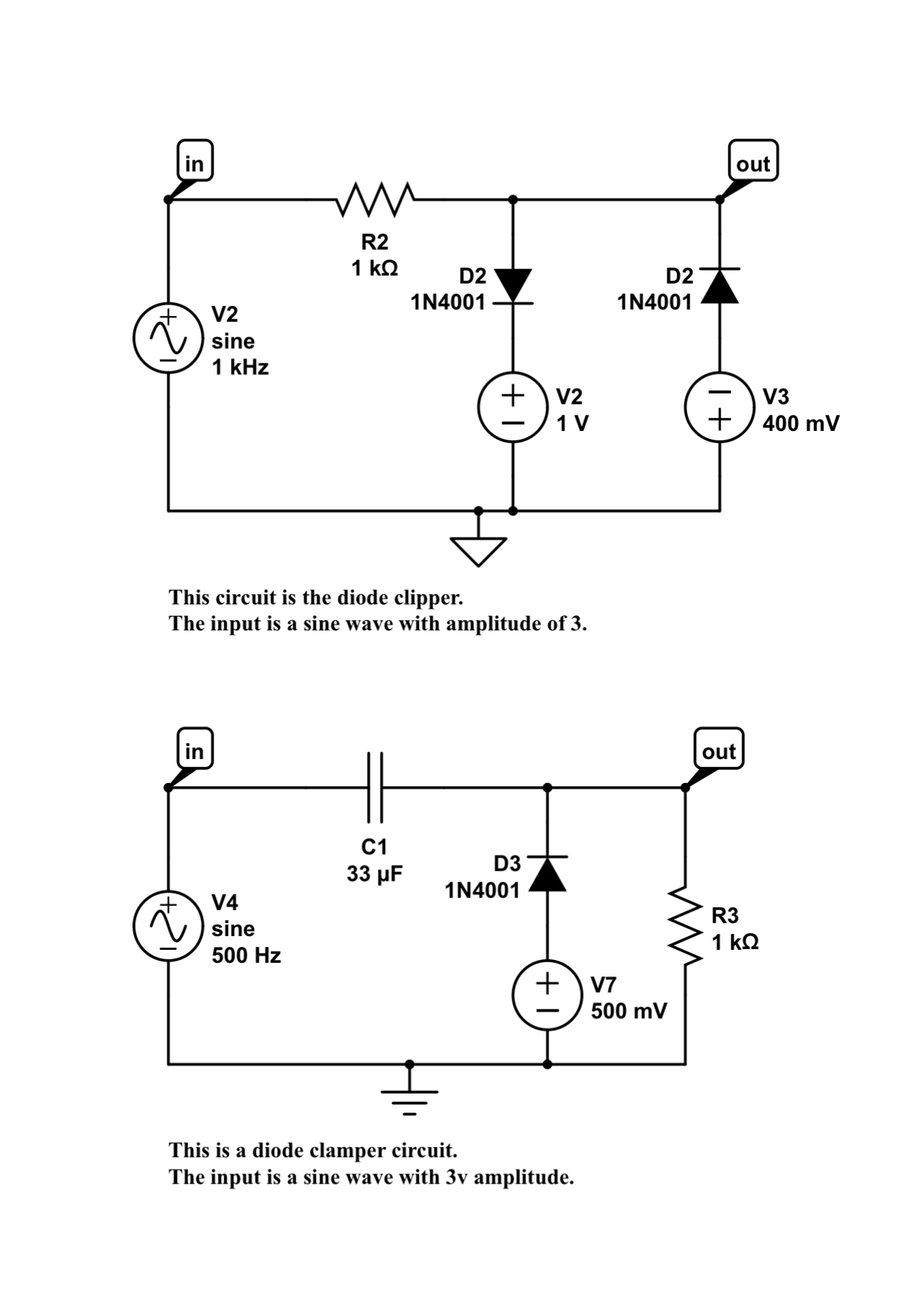 Solved Calculate the clipper and clamper amplitudes for the | Chegg.com
