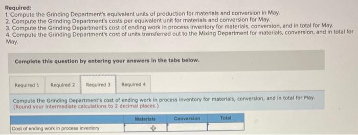Solved Problem 4-14 (Algo) Analysis of Work in Process | Chegg.com