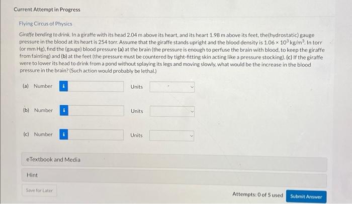 Solved Current Attempt in Progress Flying Circus of Physics | Chegg.com