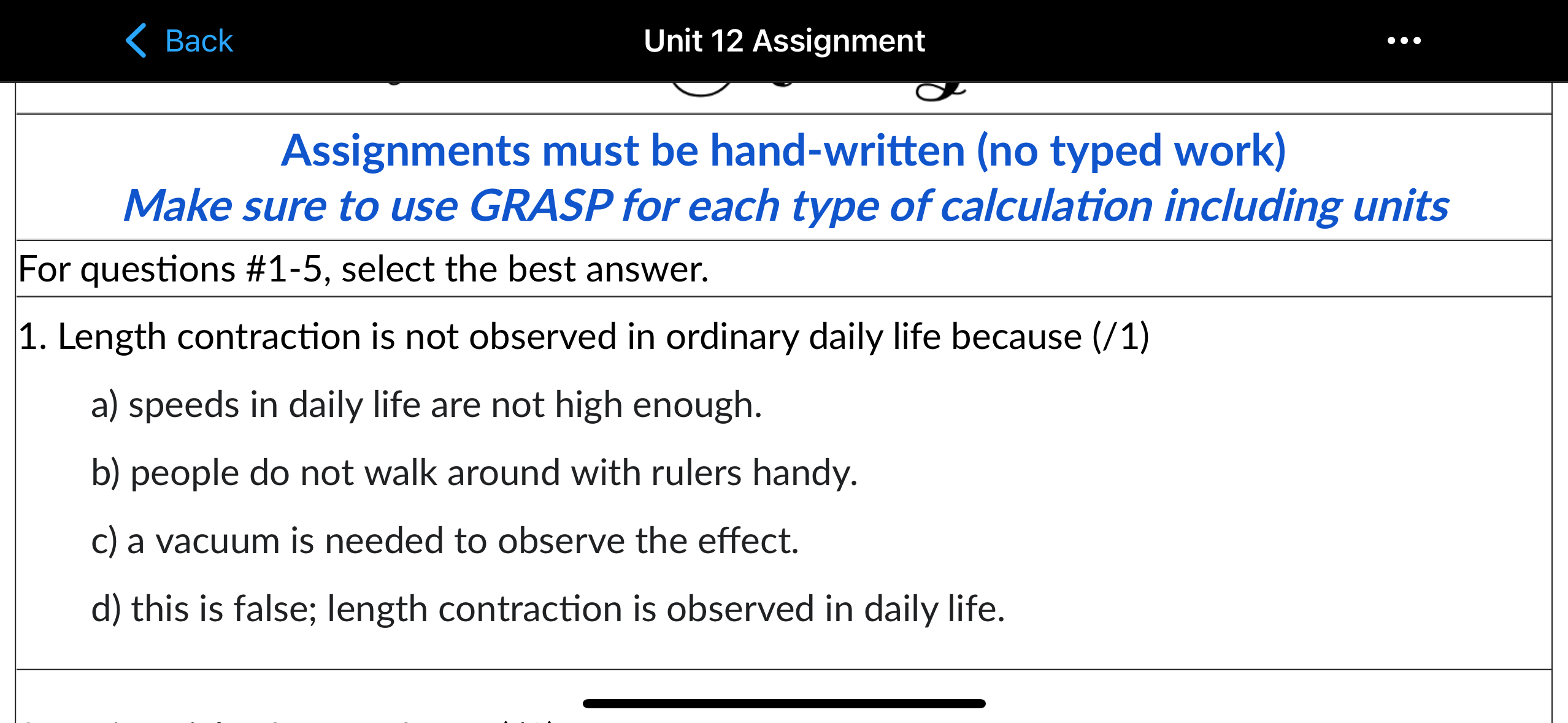 Solved BackUnit 12 ﻿AssignmentAssignments must be | Chegg.com