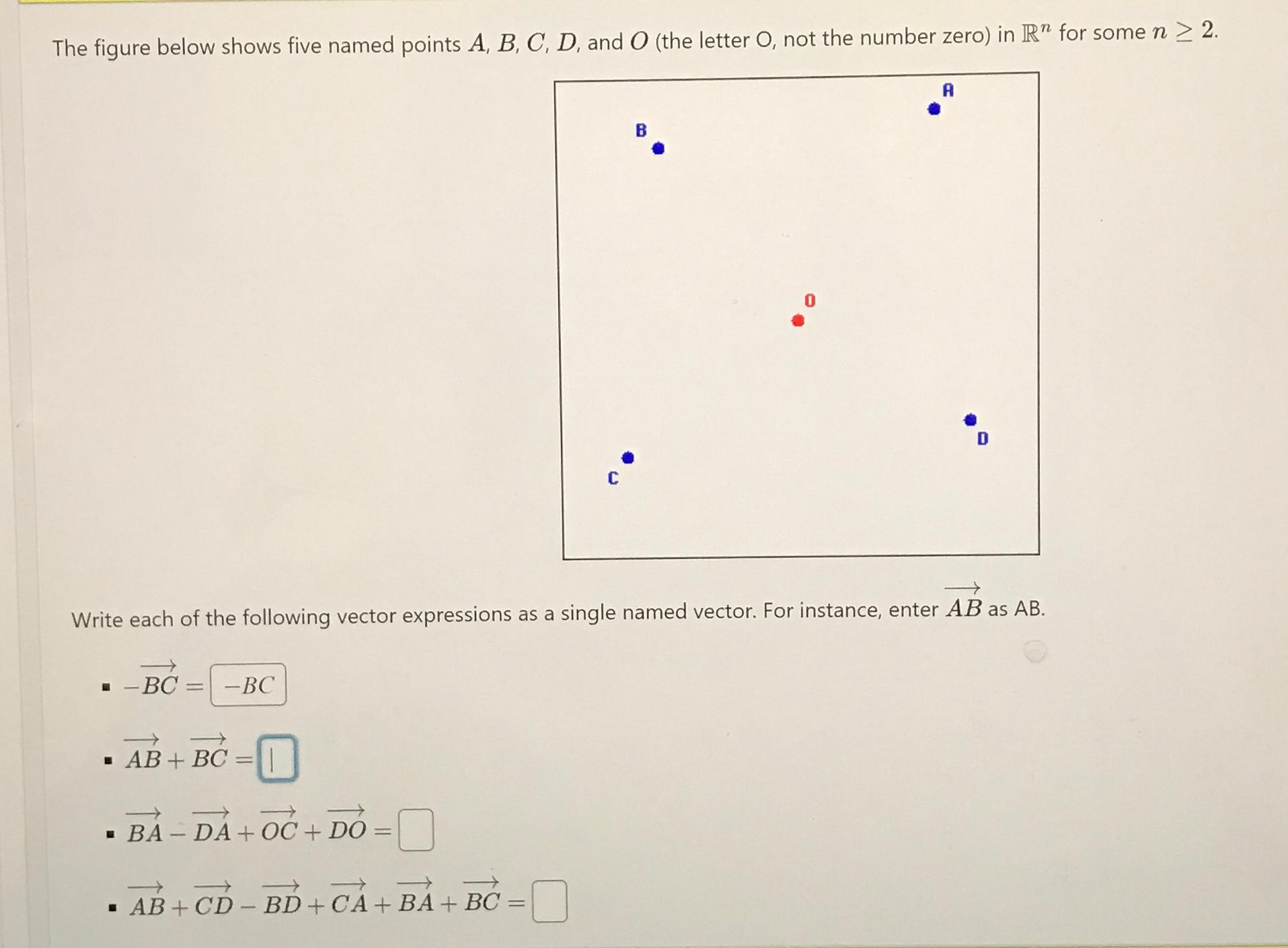 Solved The figure below shows five named points A,B,C,D, | Chegg.com