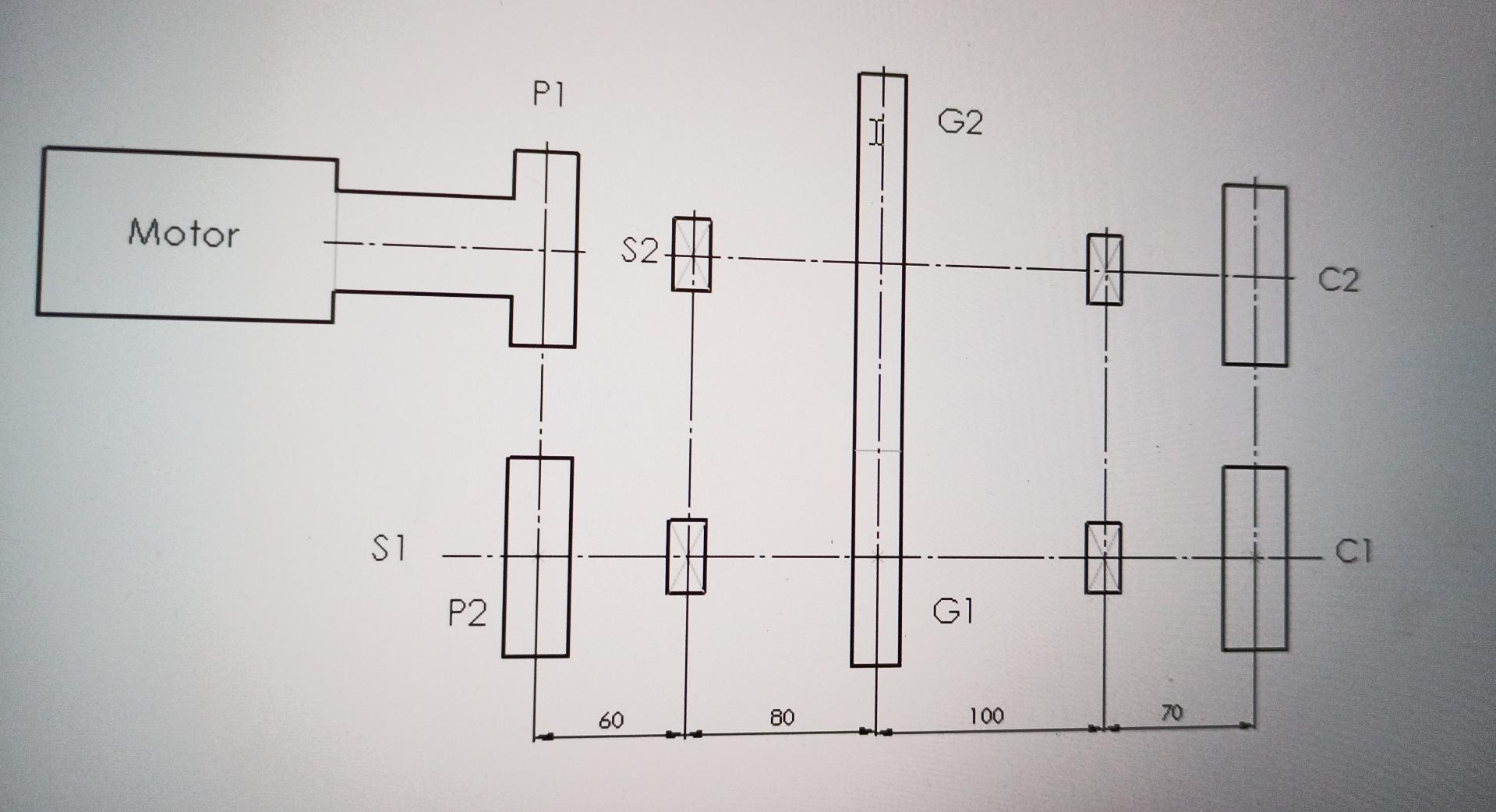 Solved Motor S1 2 T P2 P1 $2. 60 80 F G2 GI 100 70 C2 | Chegg.com