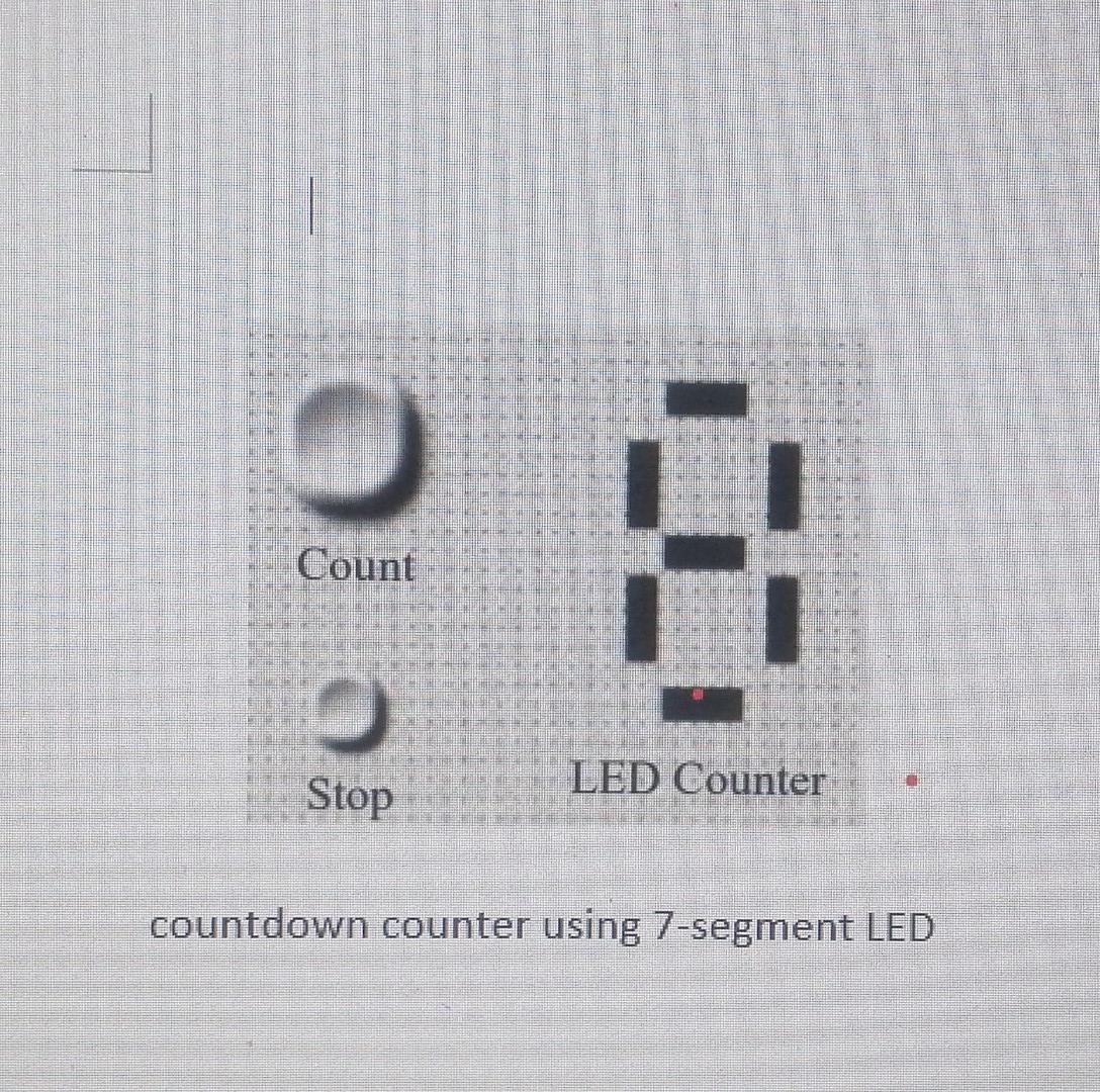 Solved 7. A microcontroller given countdown counter using | Chegg.com