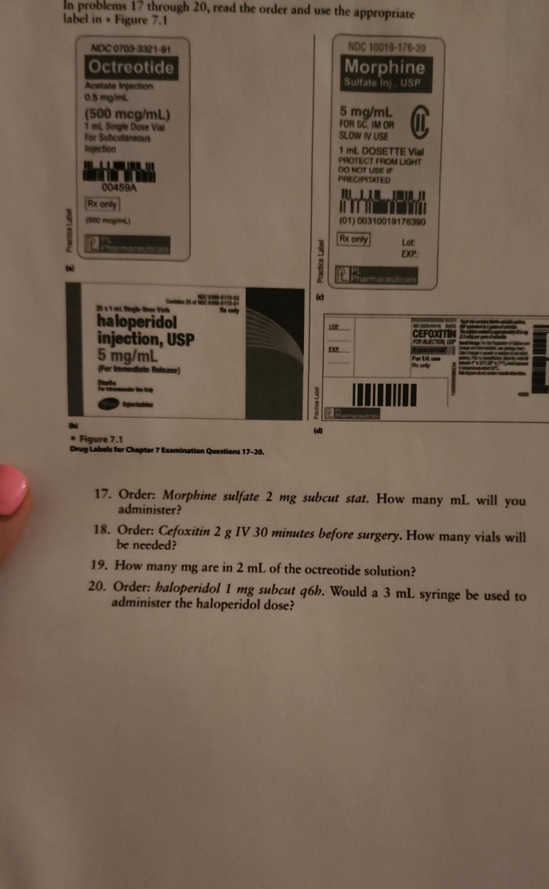 Solved In problems 17 through 20, read the order and use the | Chegg.com
