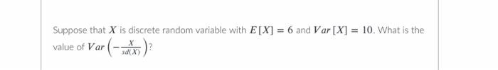 Solved Suppose that X is discrete random variable with | Chegg.com
