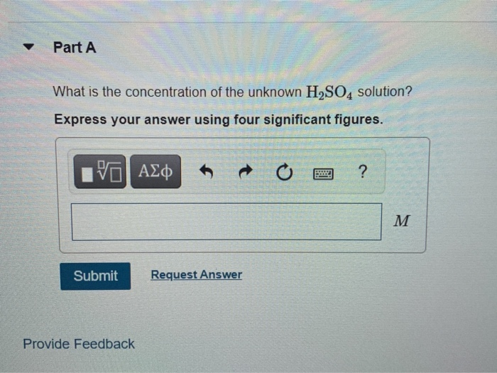 Solved A 32.00 mL sample of an H2SO4 solution of unknown | Chegg.com