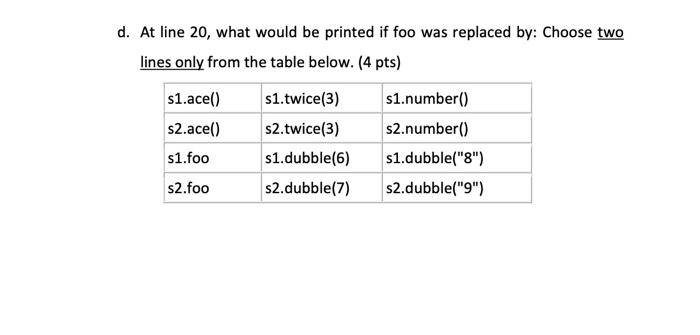 Solved /* 1 */ interface MyInterface { /* 2 */ int number(); | Chegg.com